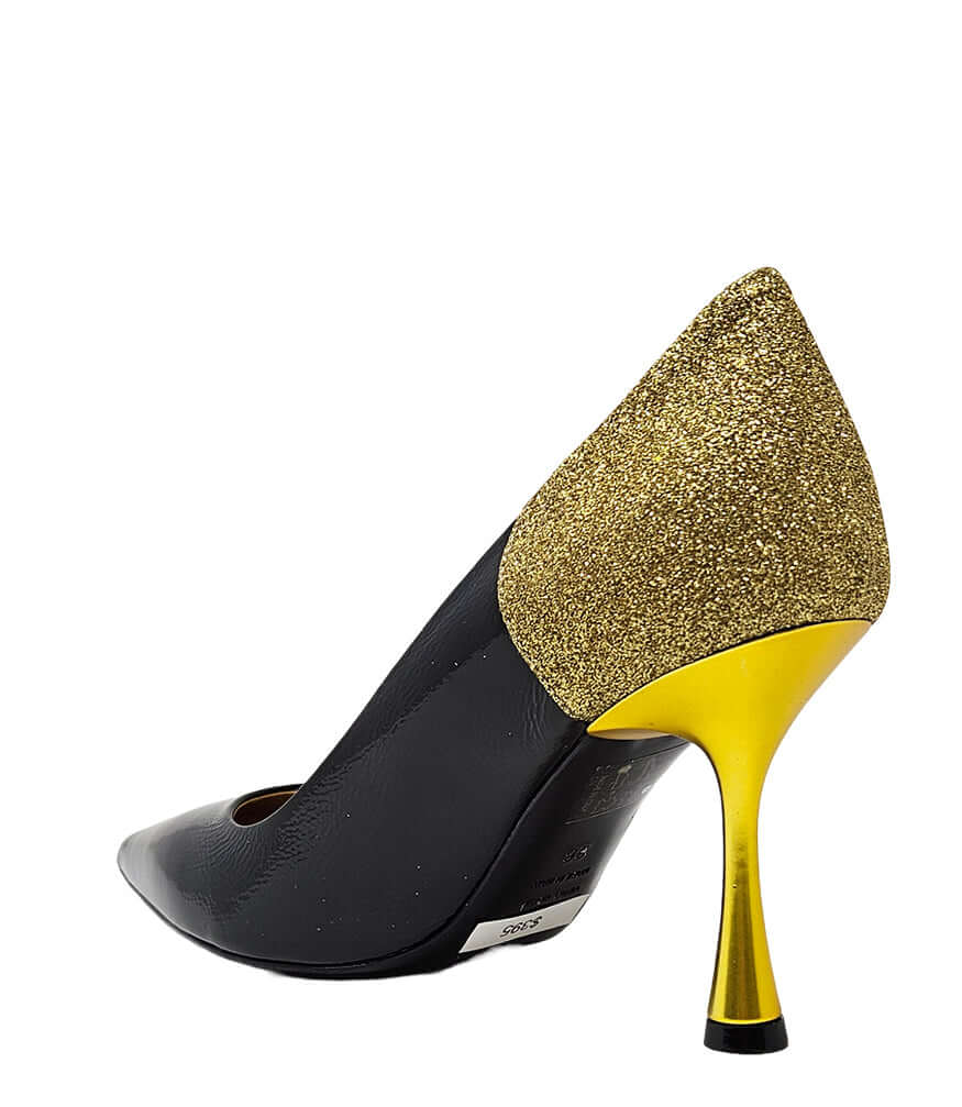 Alena Black/Gold High Heel Glitter Pump – Jeans.com